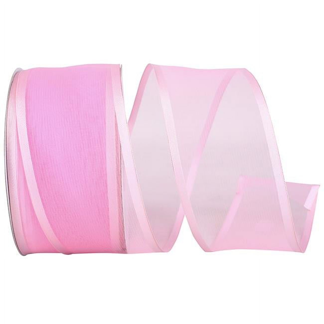 Reliant Ribbon 25771W-117-40K 2.5 in. Charlize Sheer Satin Wired Edge ...