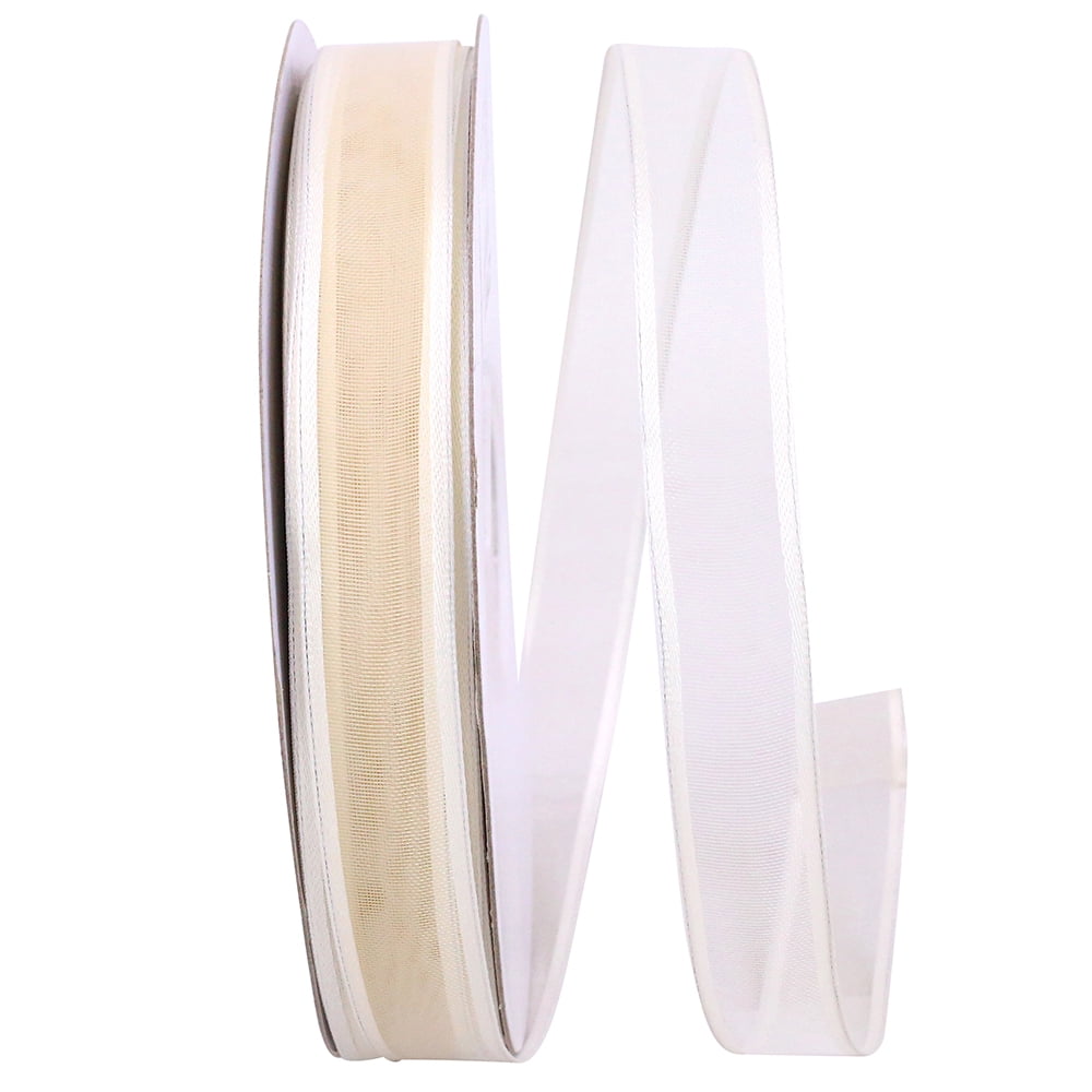 Reliant Ribbon - 25771W-810-03K, Charlize Sheer Satin Wired Edge Ribbon ...