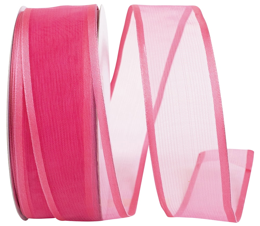 Reliant Ribbon - 25771W-904-09K, Charlize Sheer Satin Wired Edge Ribbon ...