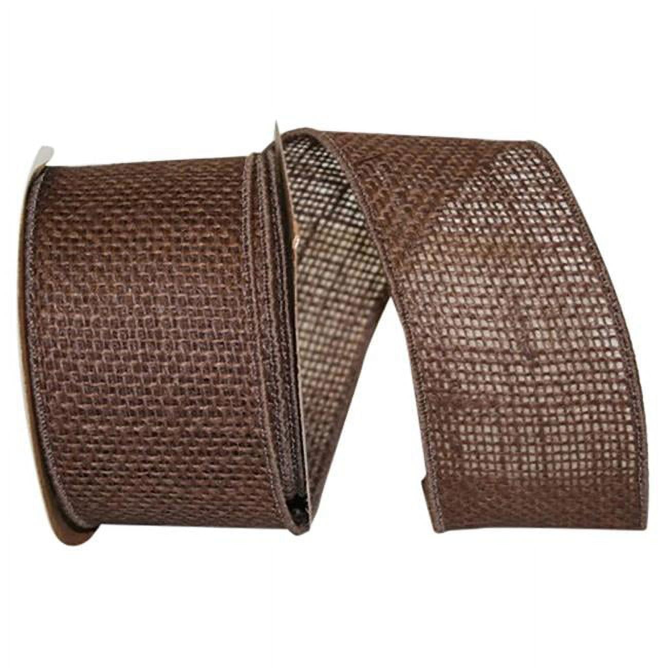 Reliant Ribbon - 3221M-092-40F, Burlap Colored Wired Edge Ribbon, Brown ...