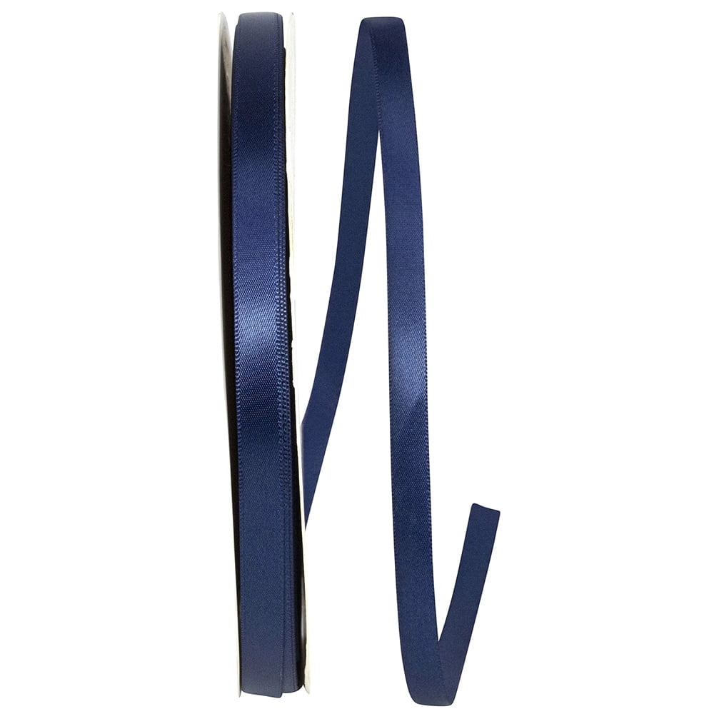 Reliant Ribbon - 4950-055-15C, Double Face Satin - Dfs Ribbon, Navy, 3/ ...