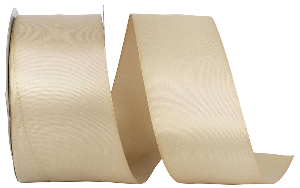 Reliant Ribbon - 4950-073-40K, Double Face Satin - Dfs Ribbon, Tan, 2-1 ...