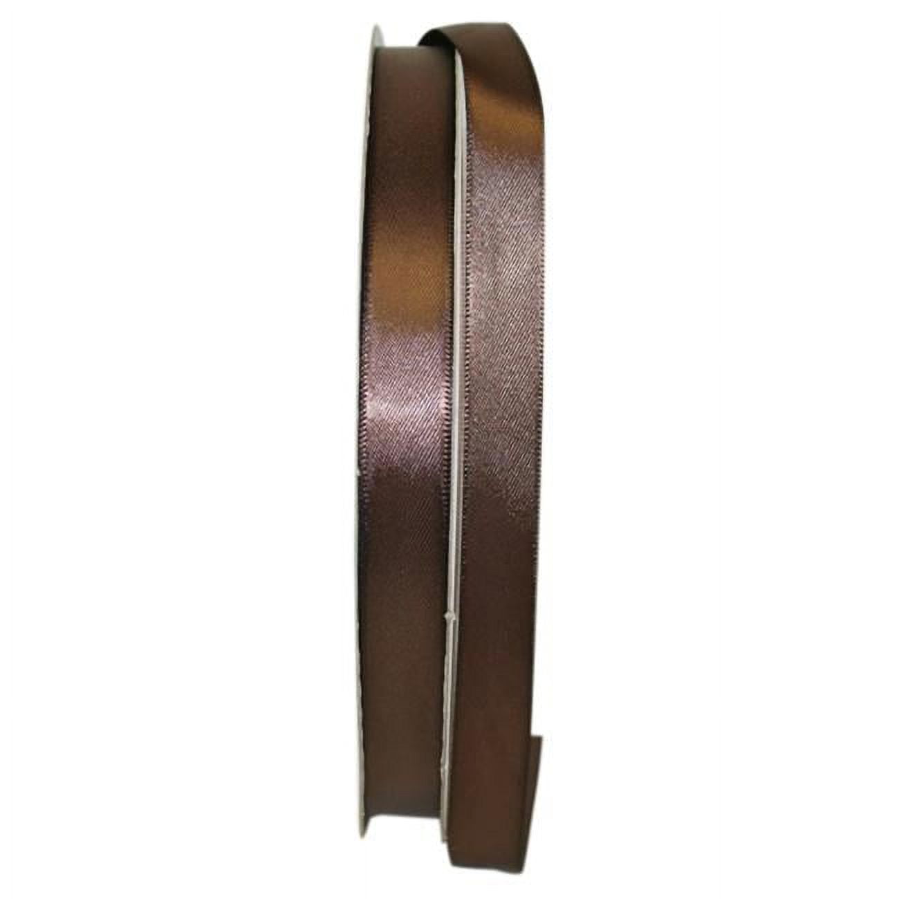 Reliant Ribbon - 4950-092-03C, Double Face Satin - Dfs Ribbon, Brown, 5 ...