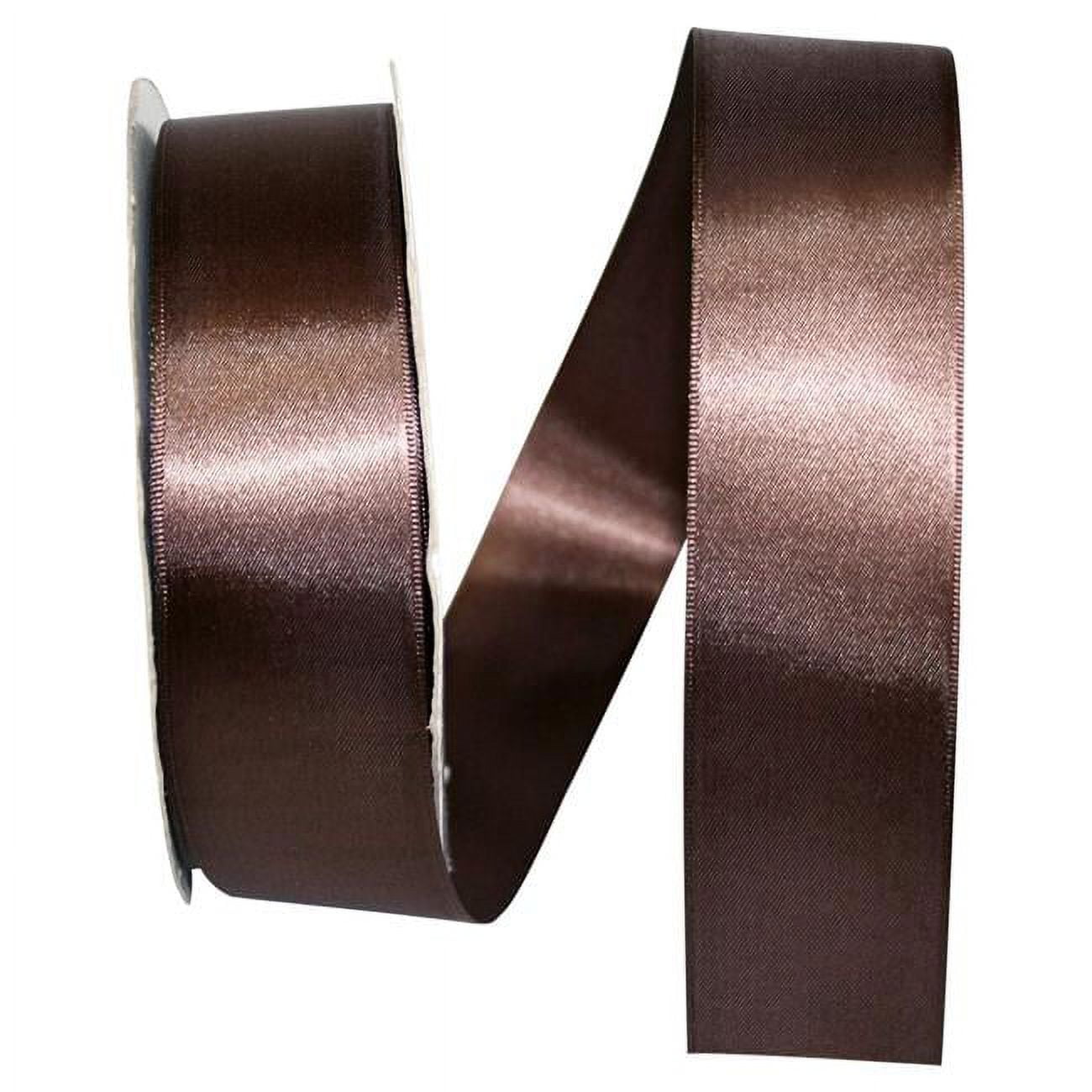 Reliant Ribbon - 4950-092-09K, Double Face Satin - Dfs Ribbon, Brown, 1 ...