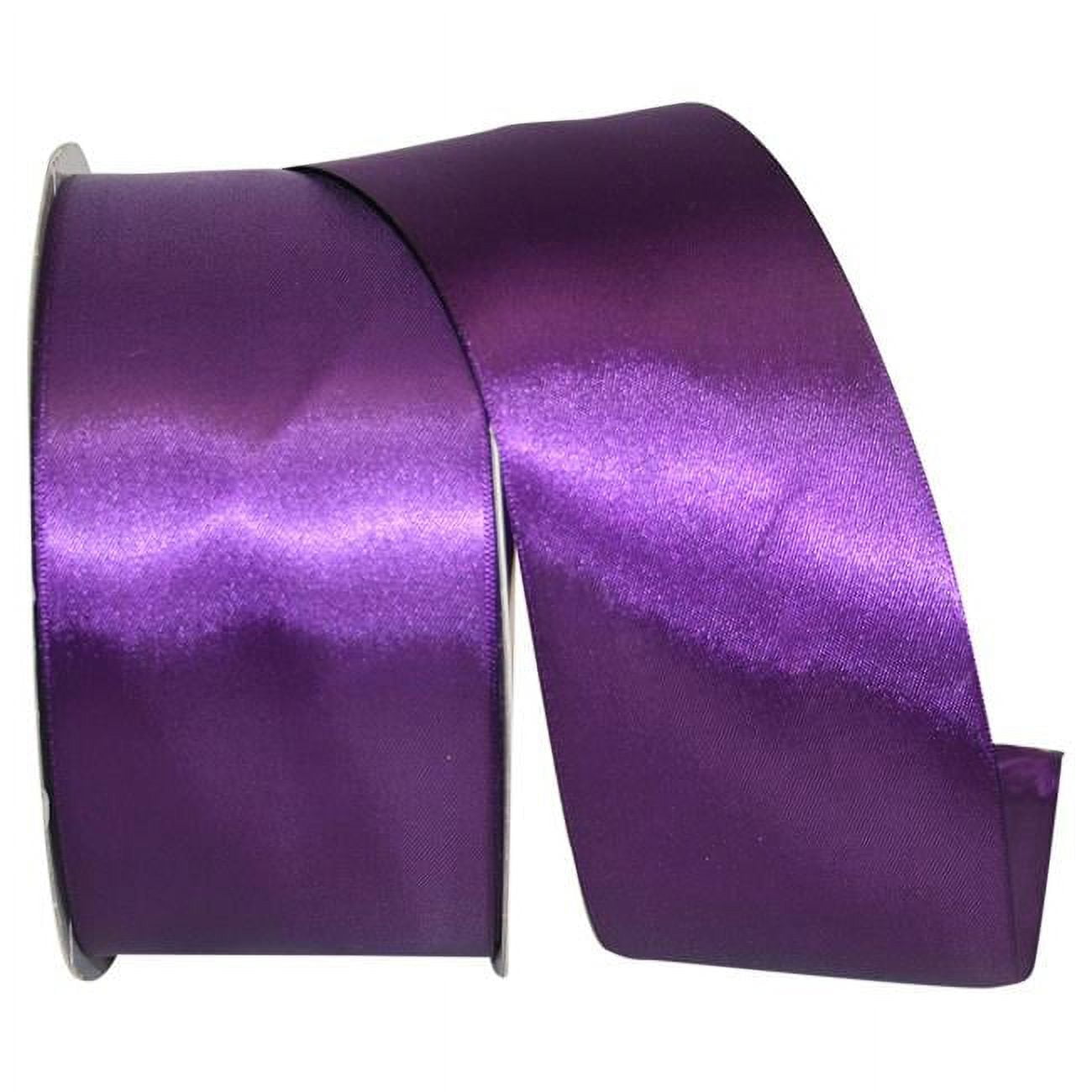 Reliant Ribbon - 4950-910-40K, Double Face Satin - Dfs Ribbon, Plum, 2 ...