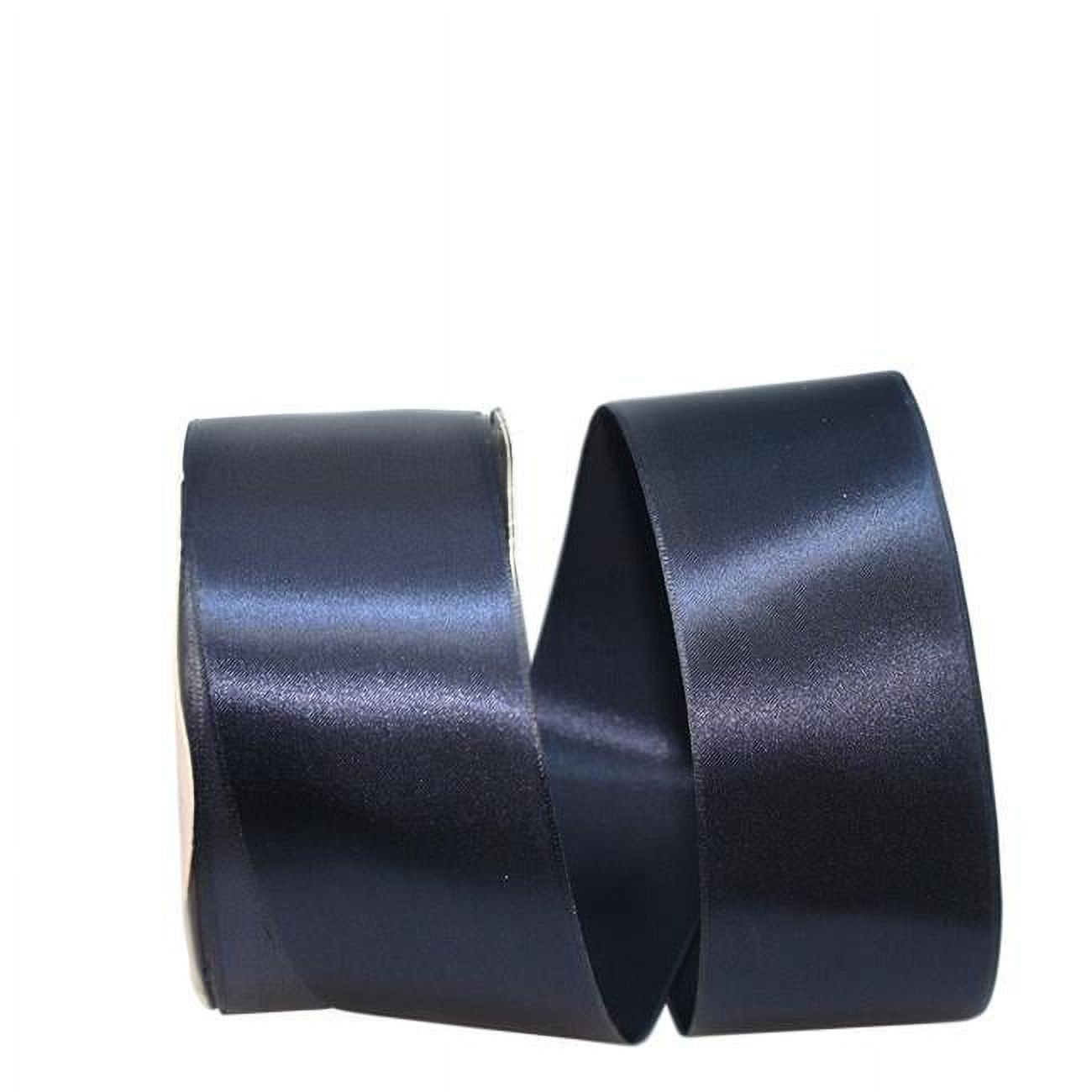 Offray Ribbon, Navy Blue 2 1/4 inch Single Face Satin Polyester Ribbon ...