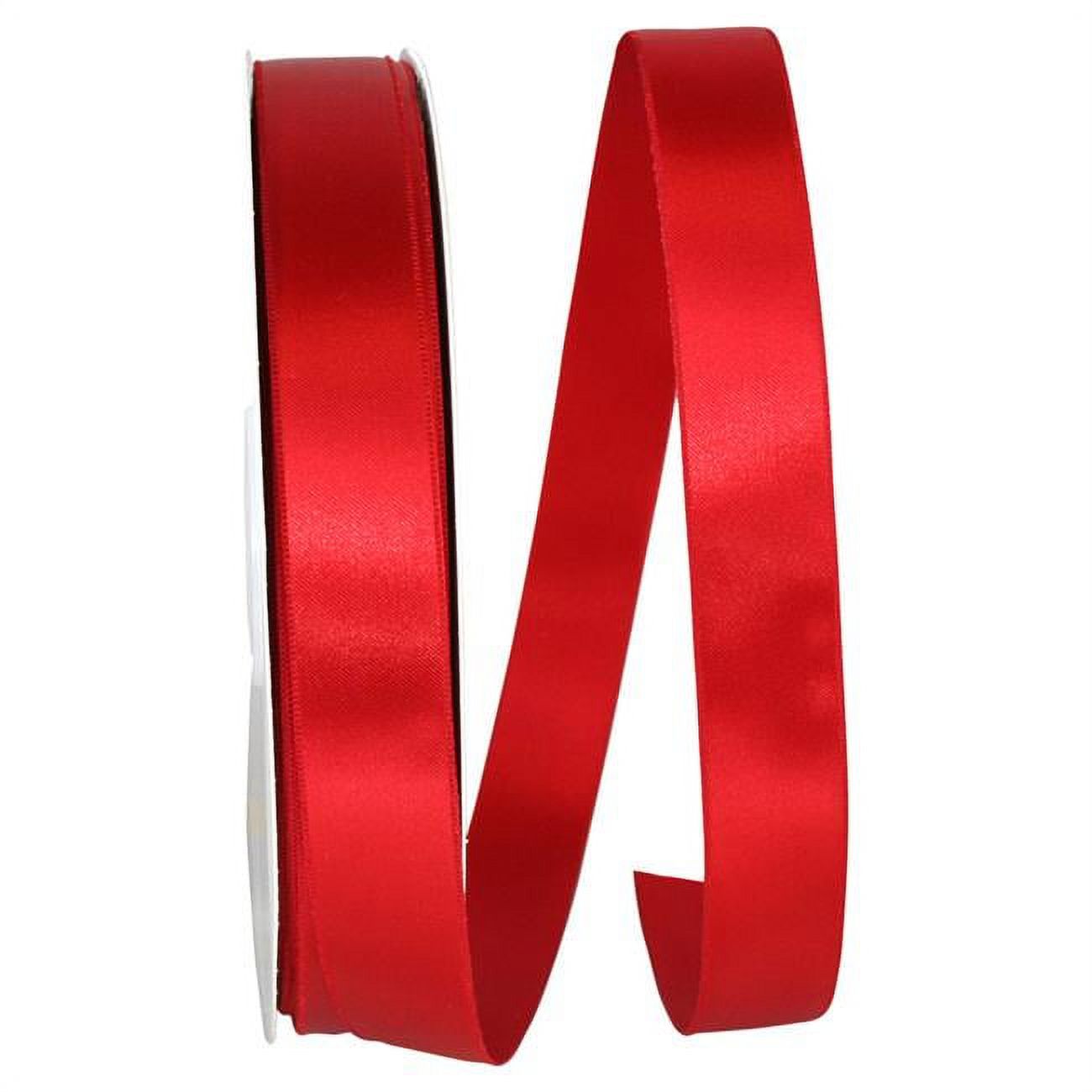 Offray Ribbon, Red 7/8 inch Satin Grosgrain Polyester Ribbon for Sewing ...