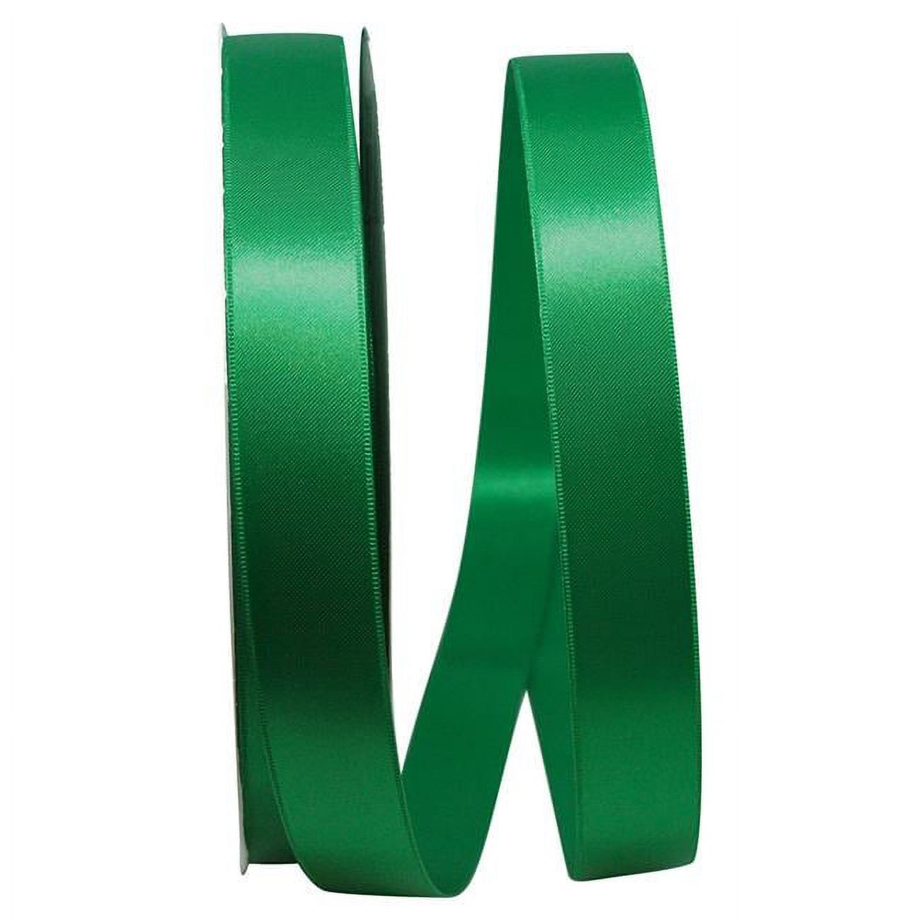 Emerald Green Single Faced Satin Ribbon, 7/8" x 100 Yards by Gwen ...