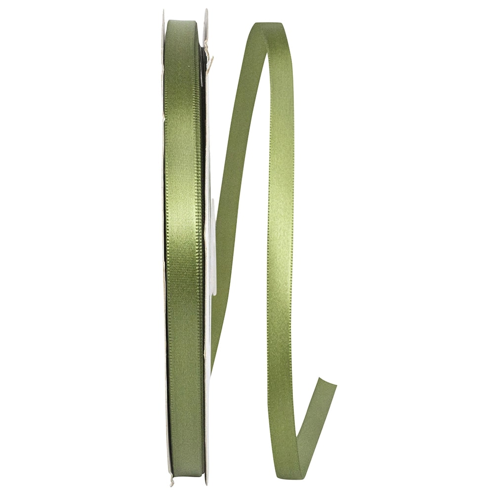 Reliant Ribbon - 5150-043-15C, Single Face Sfs Satin Ribbon, Moss, 3/8 ...