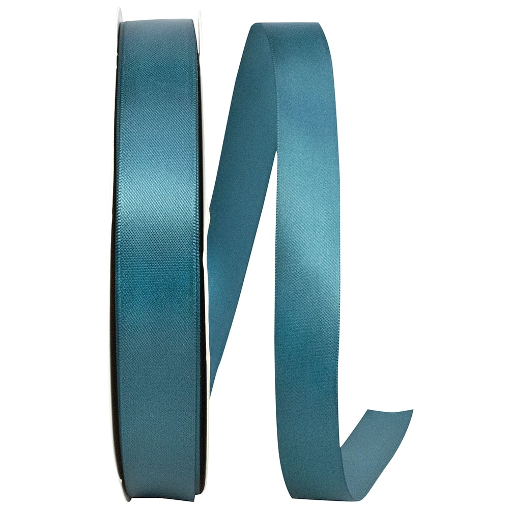 Reliant Ribbon - 5150-916-05C, Single Face Sfs Satin Ribbon, Teal, 7/8 ...