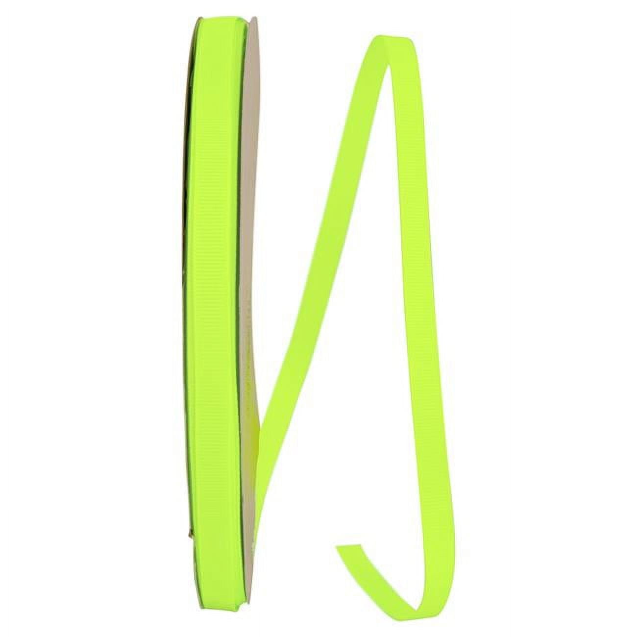Reliant Ribbon - 5200-026-15C, Grosgrain Texture Ribbon, Neon Yellow, 3 ...