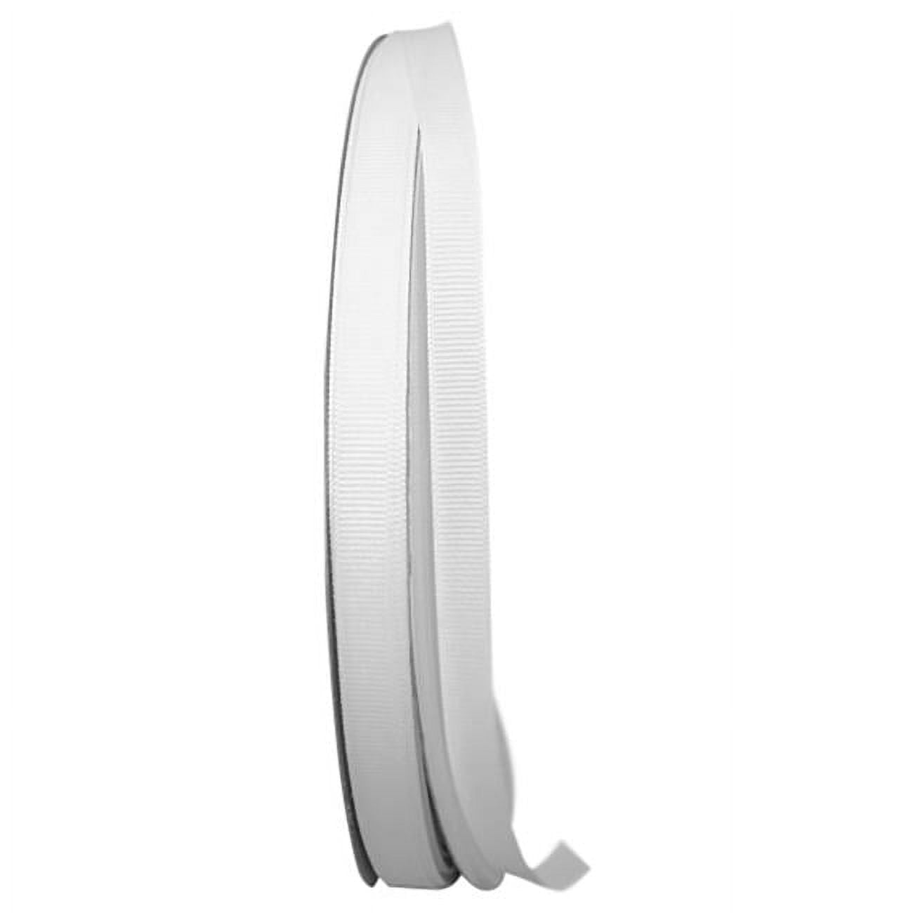 Reliant Ribbon - 5200-030-15C, Grosgrain Texture Ribbon, White, 3/8 ...
