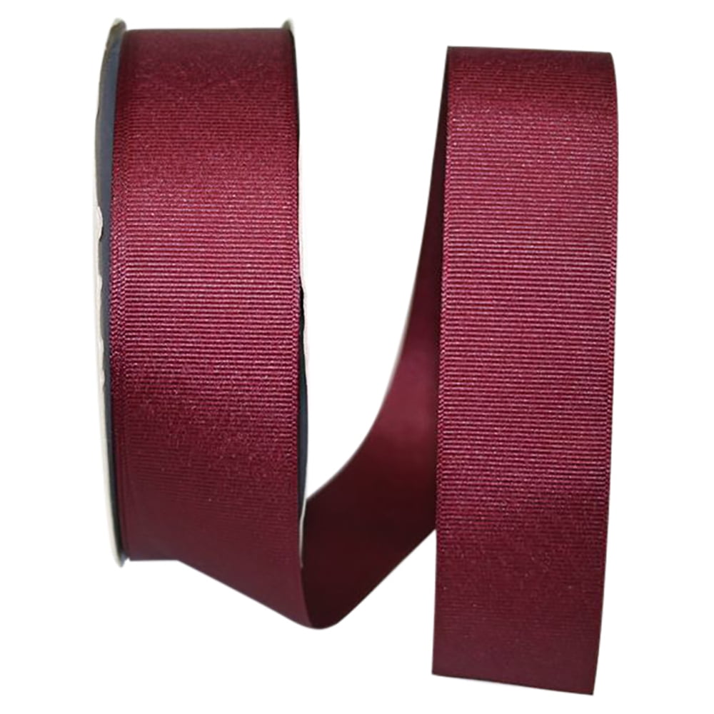 Reliant Ribbon - 5200-090-09K, Grosgrain Texture Ribbon, Burgundy, 1-1/ ...
