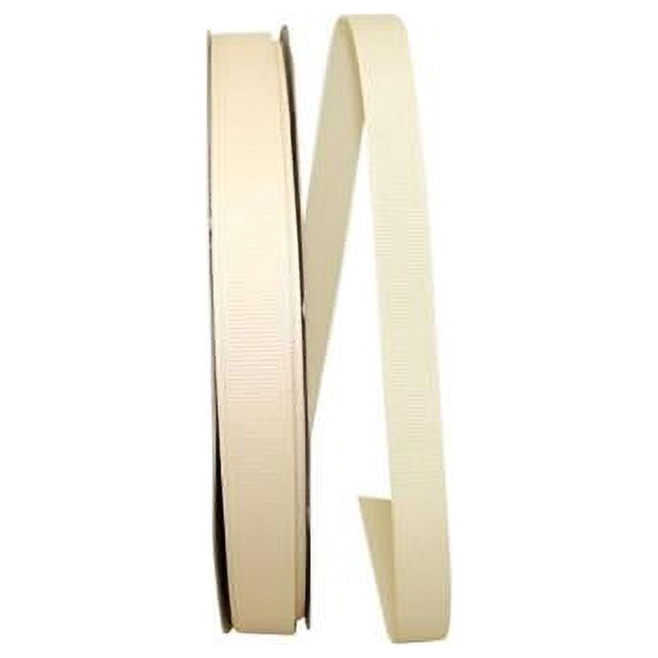 Reliant Ribbon - 5200-725-03C, Grosgrain Texture Ribbon, Cream, 5/8 ...