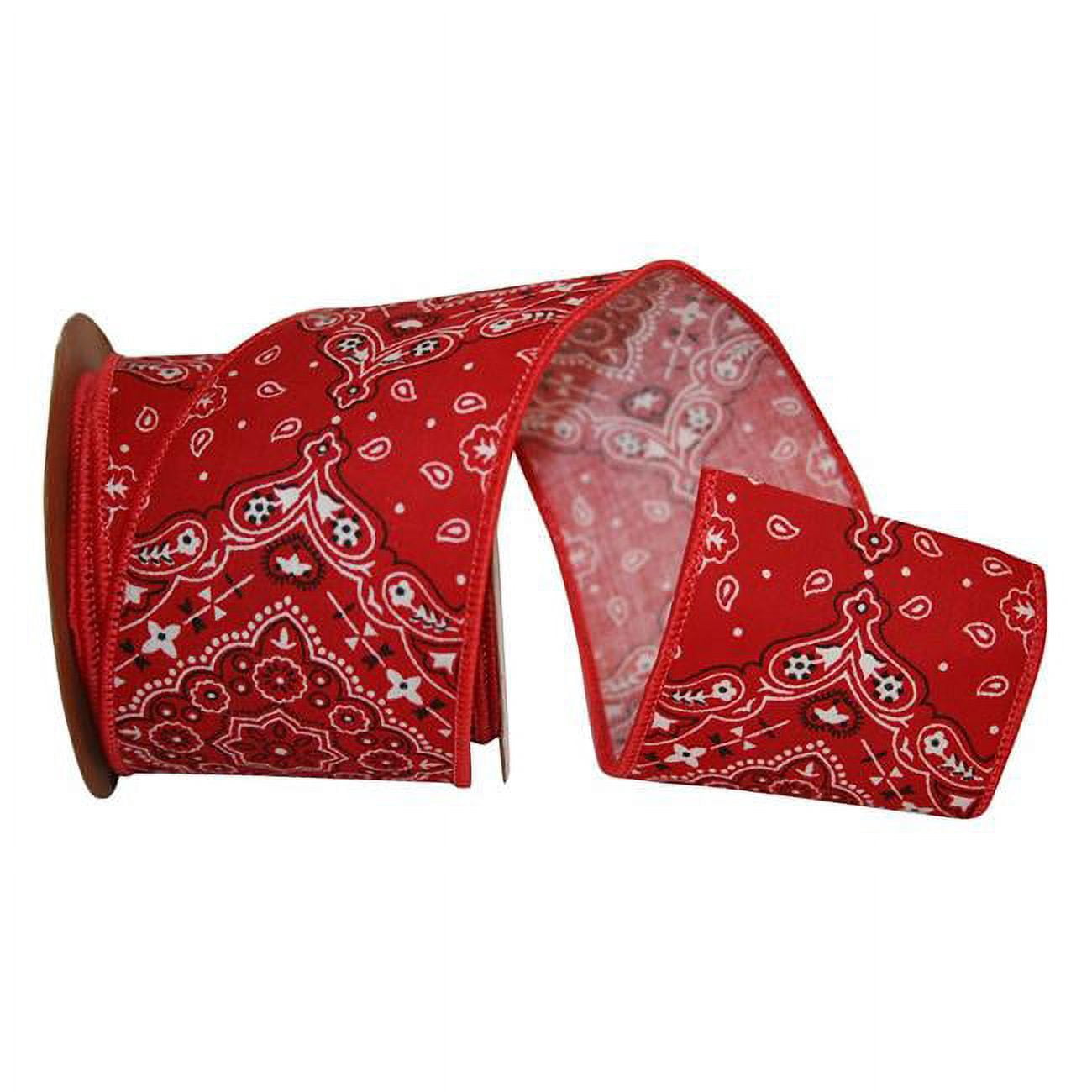Reliant Ribbon 77263M-065-40F 20.5 in. 10 Yards Bandana West Wired Edge ...