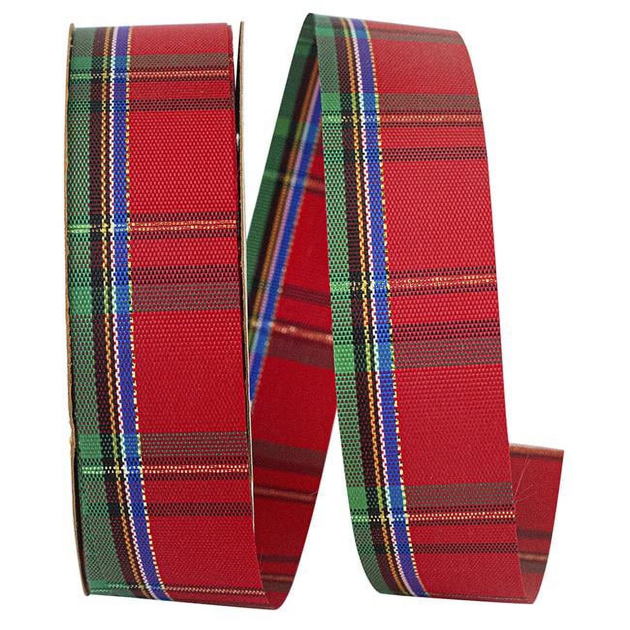 Reliant Ribbon - 9130-001-05J, Regalia Plaid Ribbon, Multi, 7/8 Inch ...