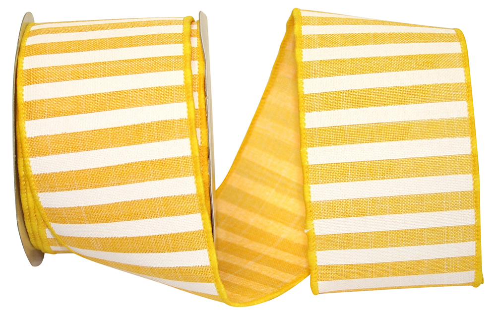 Reliant Ribbon - 92228W-079-40F, Railroad Stripe Wired Edge Ribbon ...