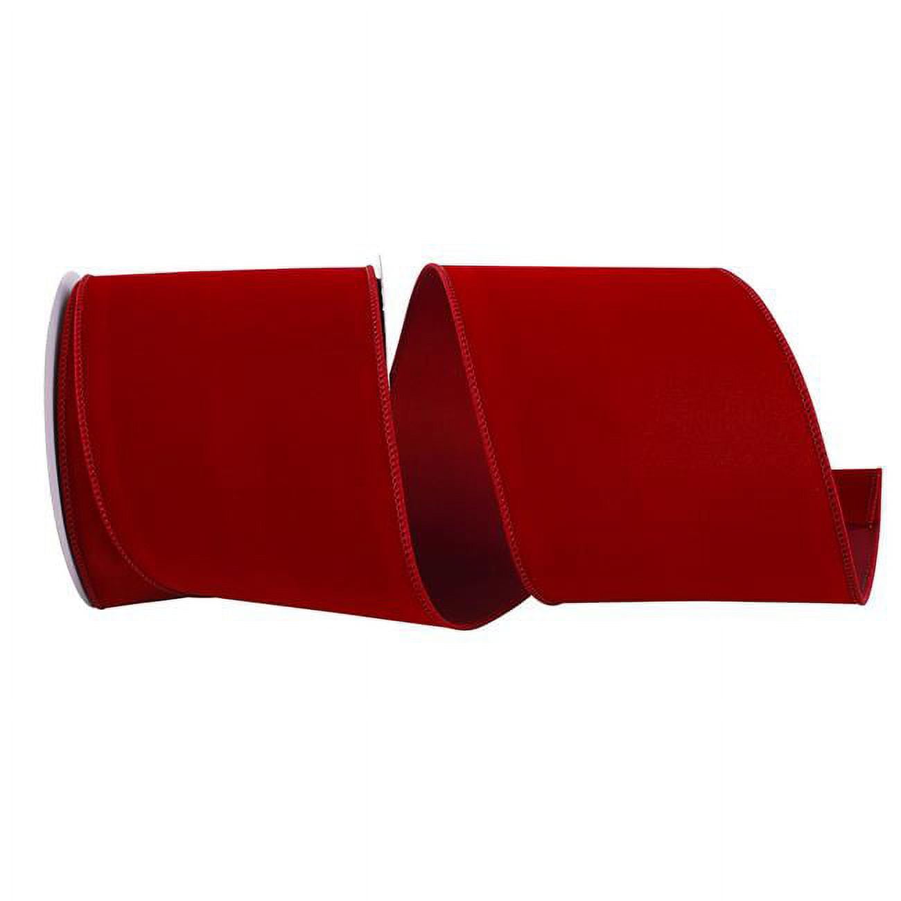 Reliant Ribbon 92270W-908-10F 4 in. Value Velvet Wired Edge Ribbon ...