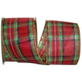 Reliant Ribbon - 92301W-001-40F, Renee Plaid Value Wired Edge Ribbon ...