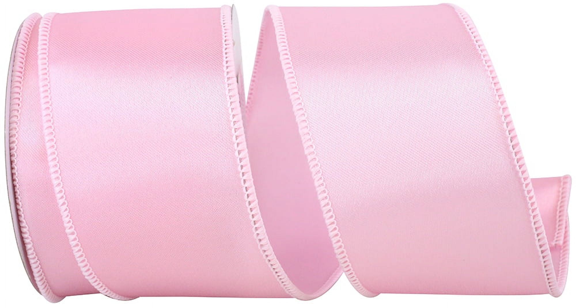Reliant Ribbon - 92575W-061-40F, Satin Value Wired Edge Ribbon, Pink, 2 ...
