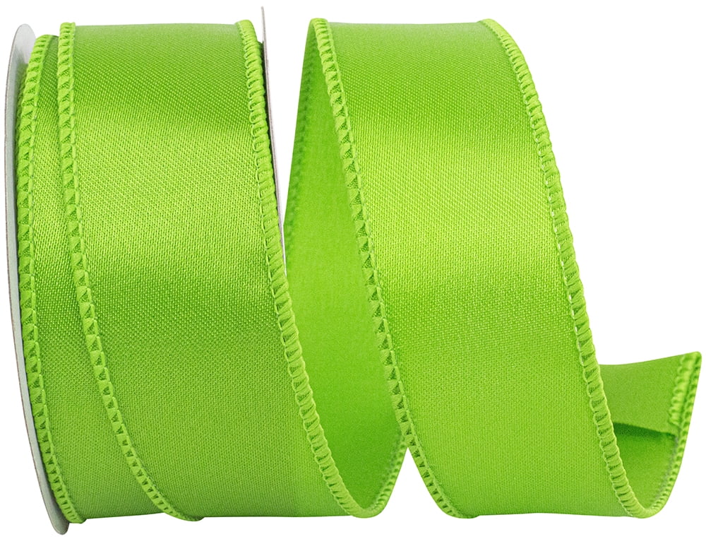 Reliant Ribbon - 92575W-185-09F, Satin Value Wired Edge Ribbon, Citrus ...