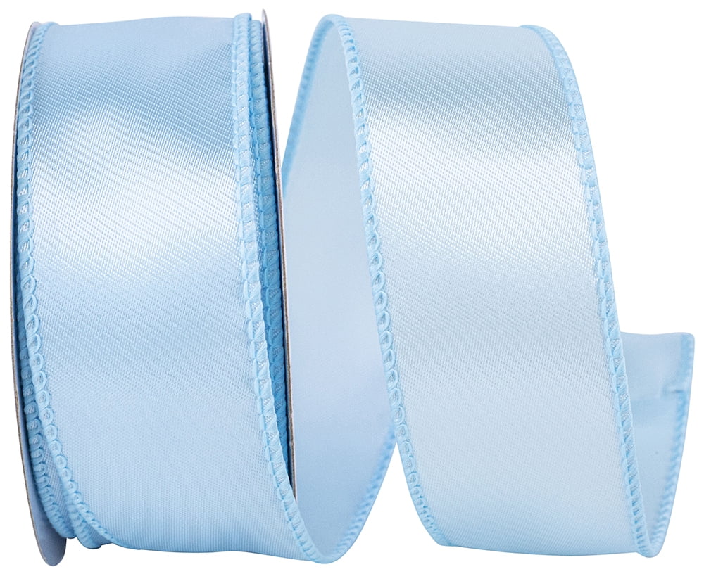 Reliant Ribbon - 92575W-311-09F, Satin Value Wired Edge Ribbon, Pale ...