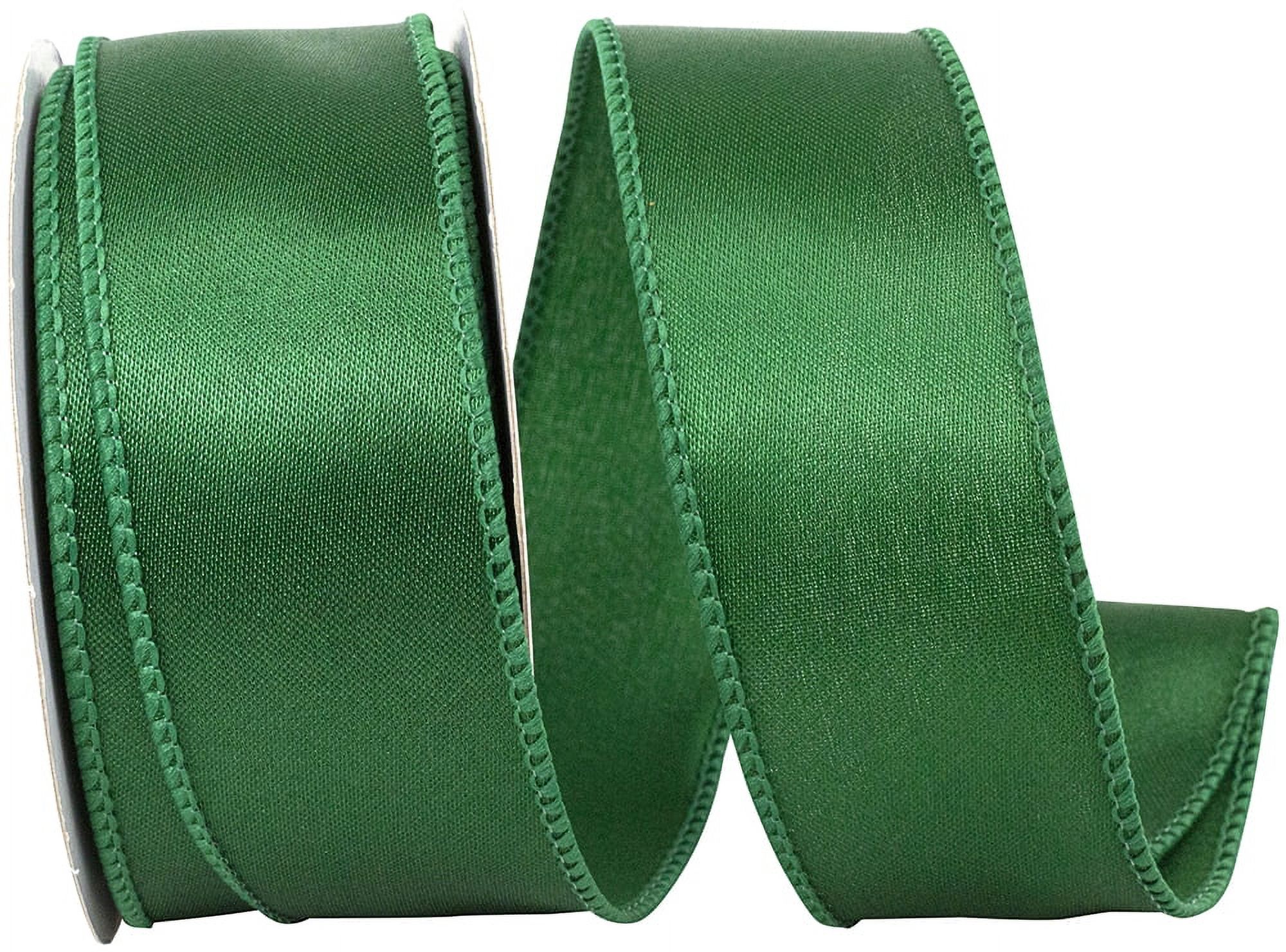 1/8 Inch Double Faced Satin Ribbon - Emerald Green - 100 Yard Spool ...