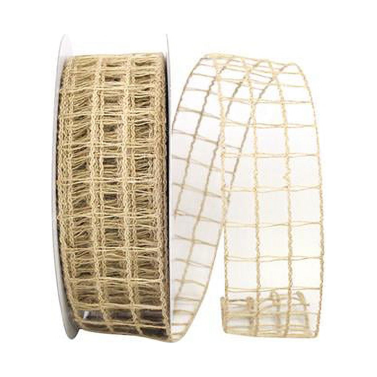 Reliant Ribbon - 92693W-750-40K, Natural Net Jute Value Wired Edge ...