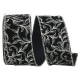 Reliant Ribbon - 92755W-987-40F, Exquisite Scroll Leaf Wired Edge ...