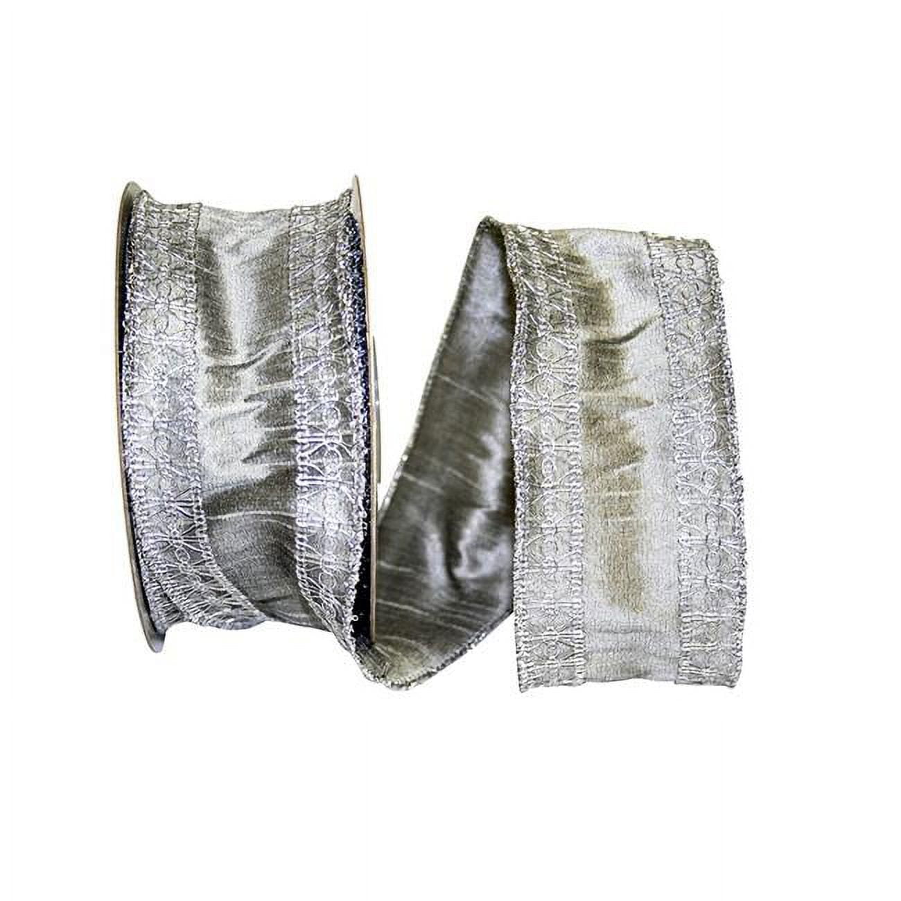 Reliant Ribbon 93006W-070-40F 2.5 in. 10 Yards Royal Trim Dupioni Wired ...