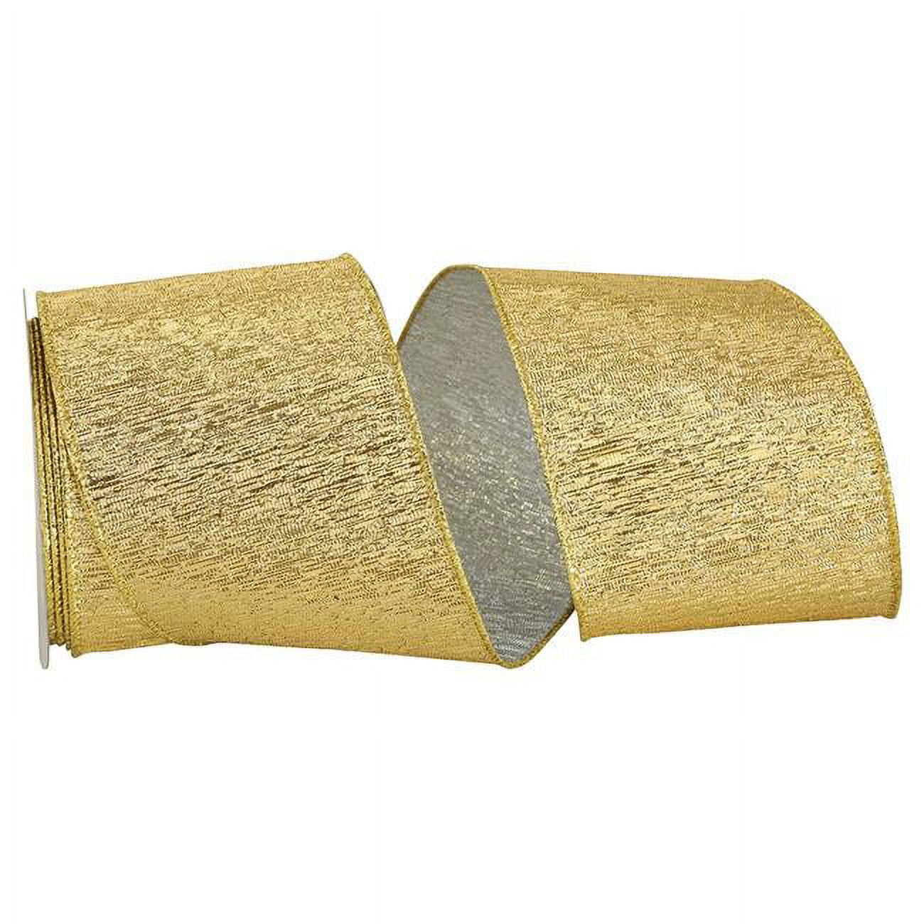Reliant Ribbon 93079W-990-10F 4 in. 10 Yards Metallic Lame 2 Color ...