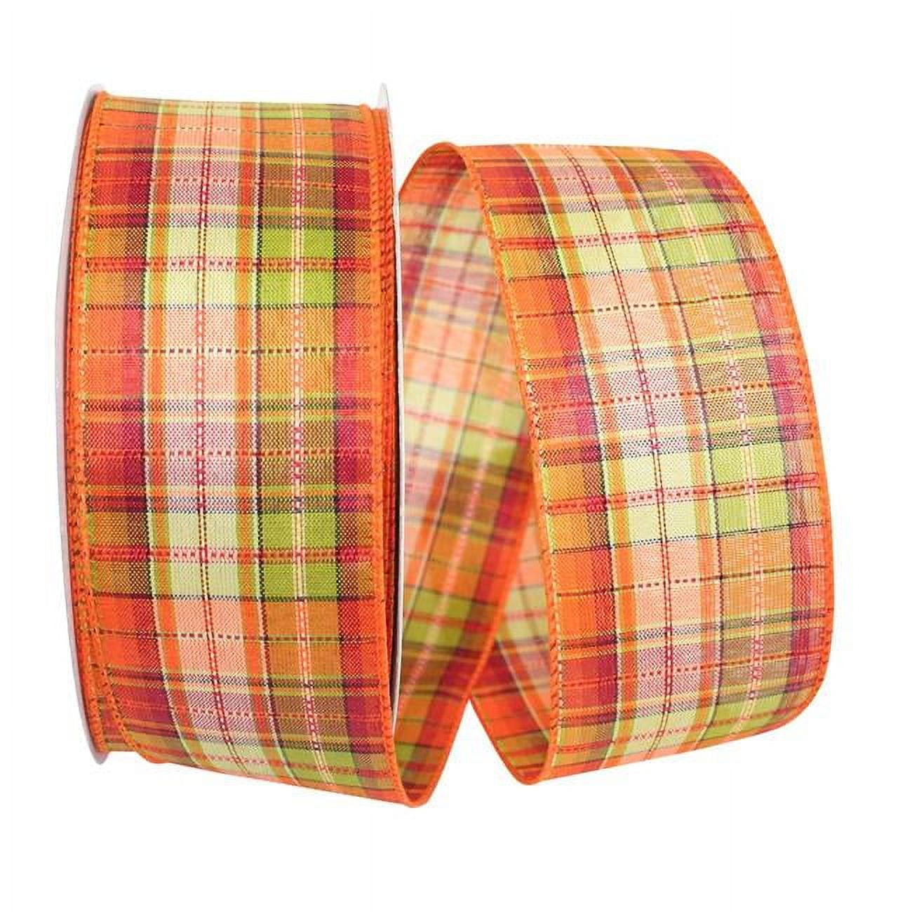 Reliant Ribbon - 93156W-258-40K, Field Plaid Stitch Value Wired Edge ...