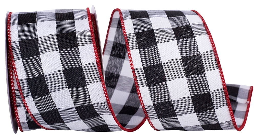 Reliant Ribbon - 93228W-739-40F, Celine Plaid Twill Value Wired Edge ...