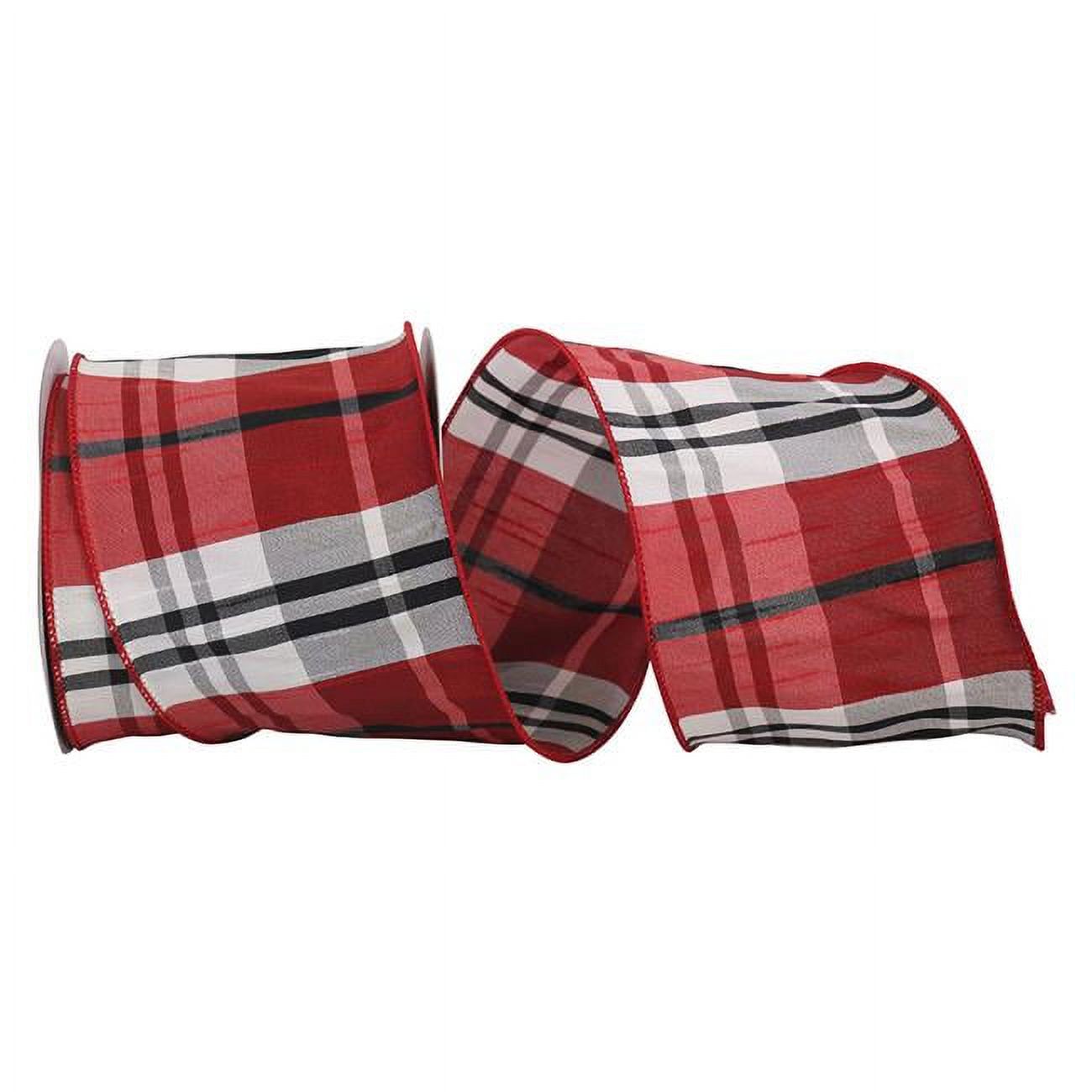 Reliant Ribbon - 93425W-937-10F, Dupioni Plaid Burbank Wired Edge Rd ...
