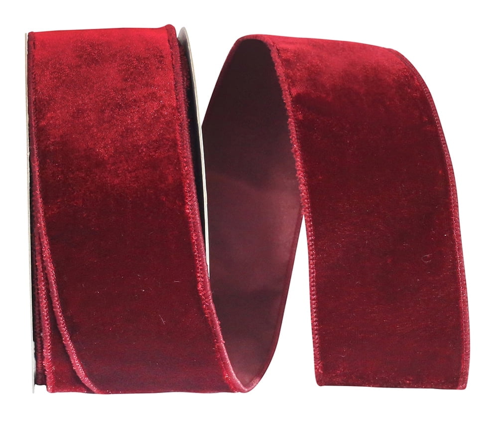 Reliant Ribbon - 93592W-090-40F, Regal Velvet Plush Wired Edge Ribbon ...