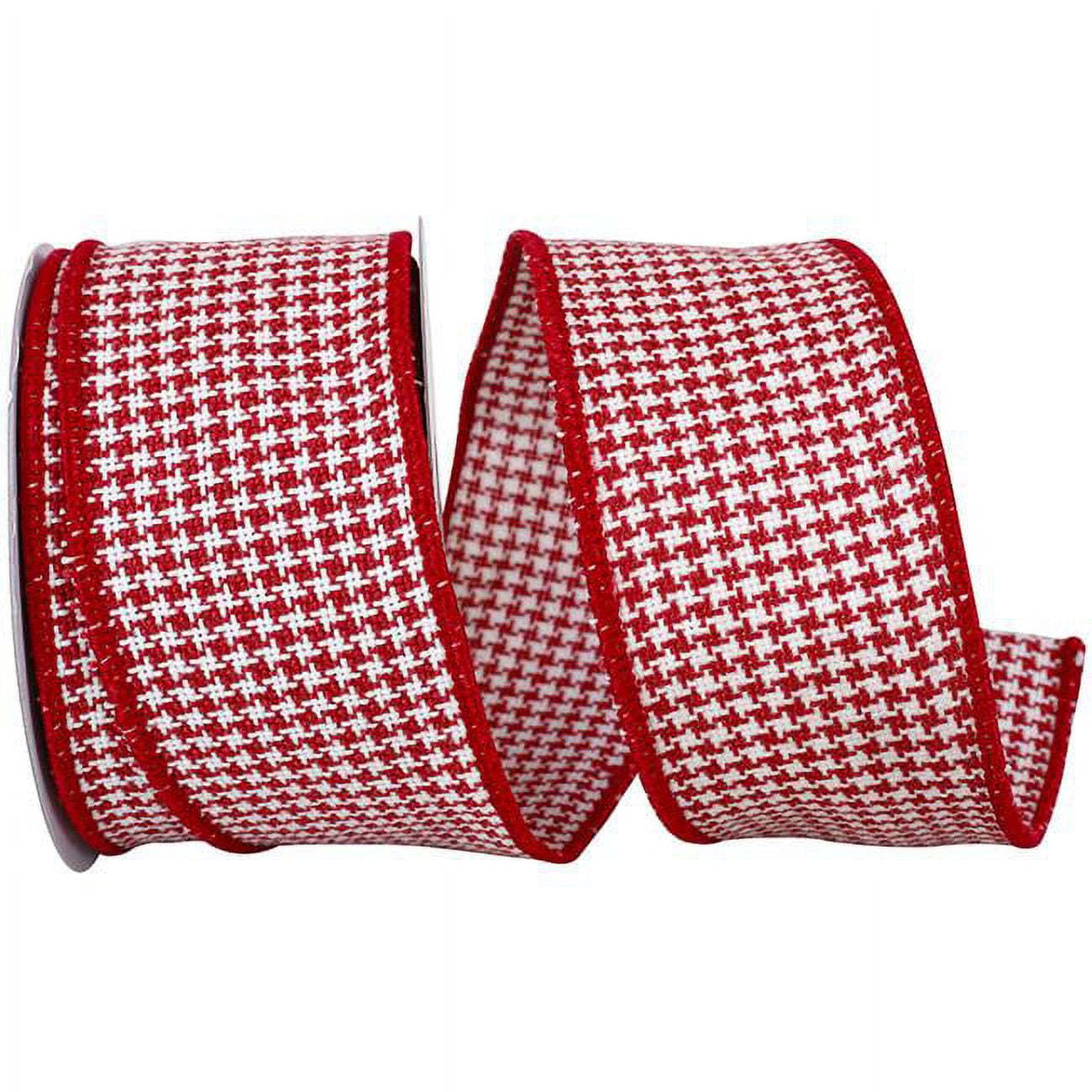 Reliant Ribbon 93713W-695-40F 2.5 in. 10 Yards Houndstooth Stitch Weave ...