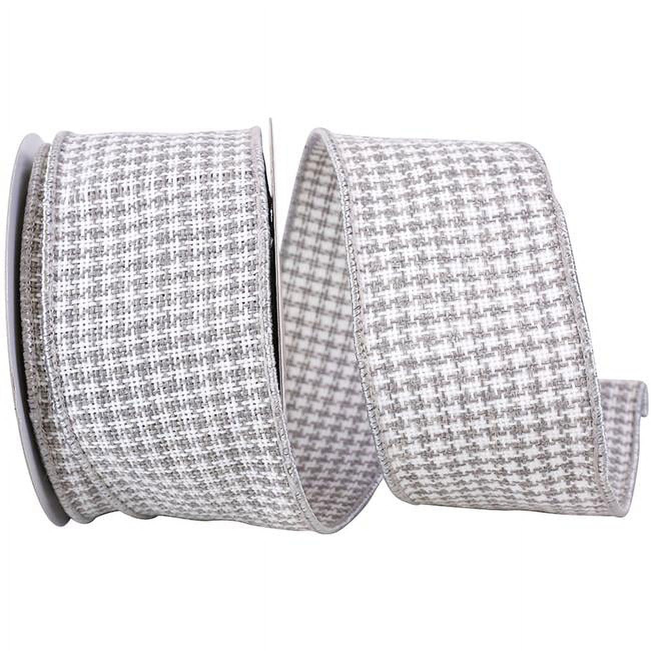 Reliant Ribbon 93713W-939-40F 2.5 in. 10 Yards Houndstooth Stitch Weave ...