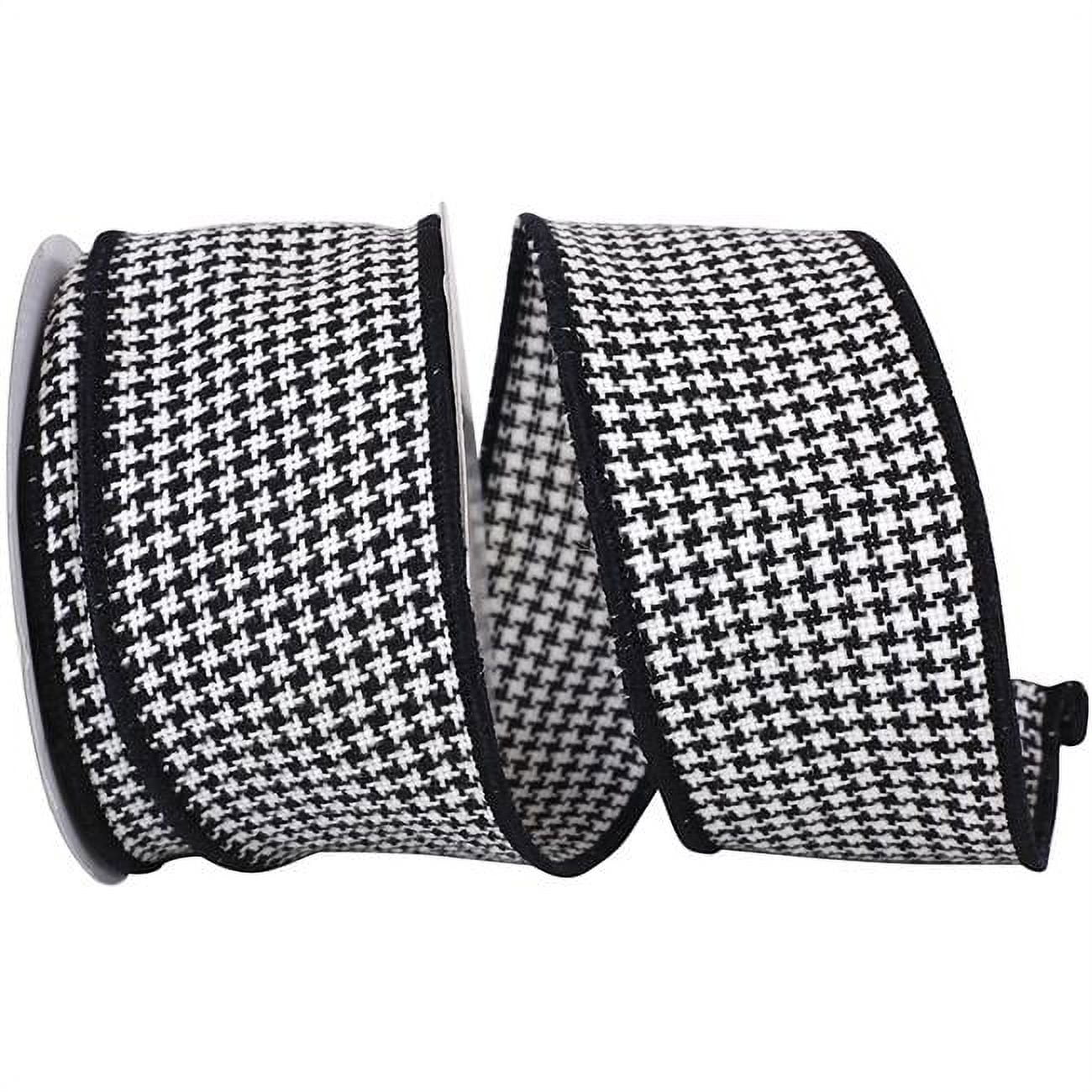 Reliant Ribbon 93713W-984-40F 2.5 in. 10 Yards Houndstooth Stitch Weave ...