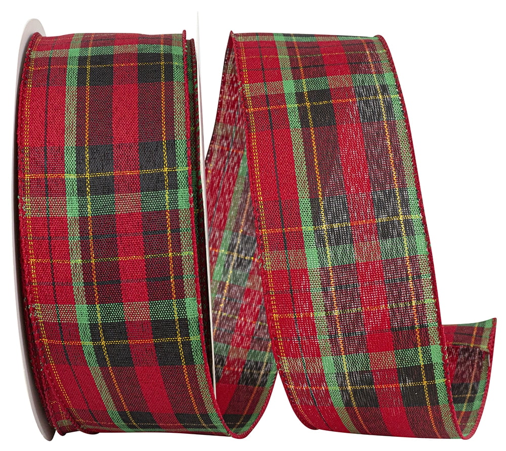 Reliant Ribbon - 94168W-985-40K, Ribbon, Red/green, 2-1/2 Inch, 50 ...