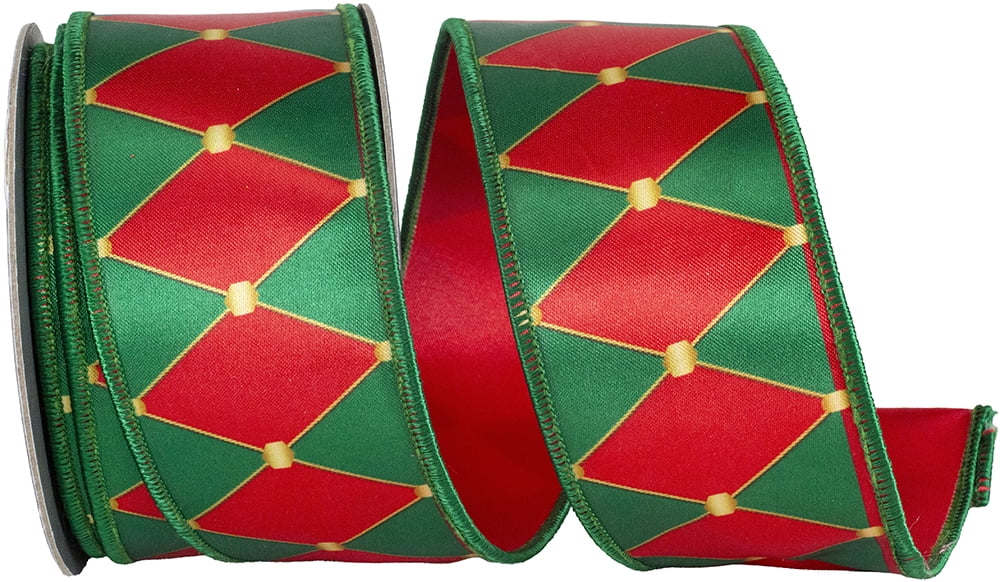 Reliant Ribbon - 94567W-985-40F, Ribbon, Red/green, 2-1/2 Inch, 10 Yards - Walmart.com