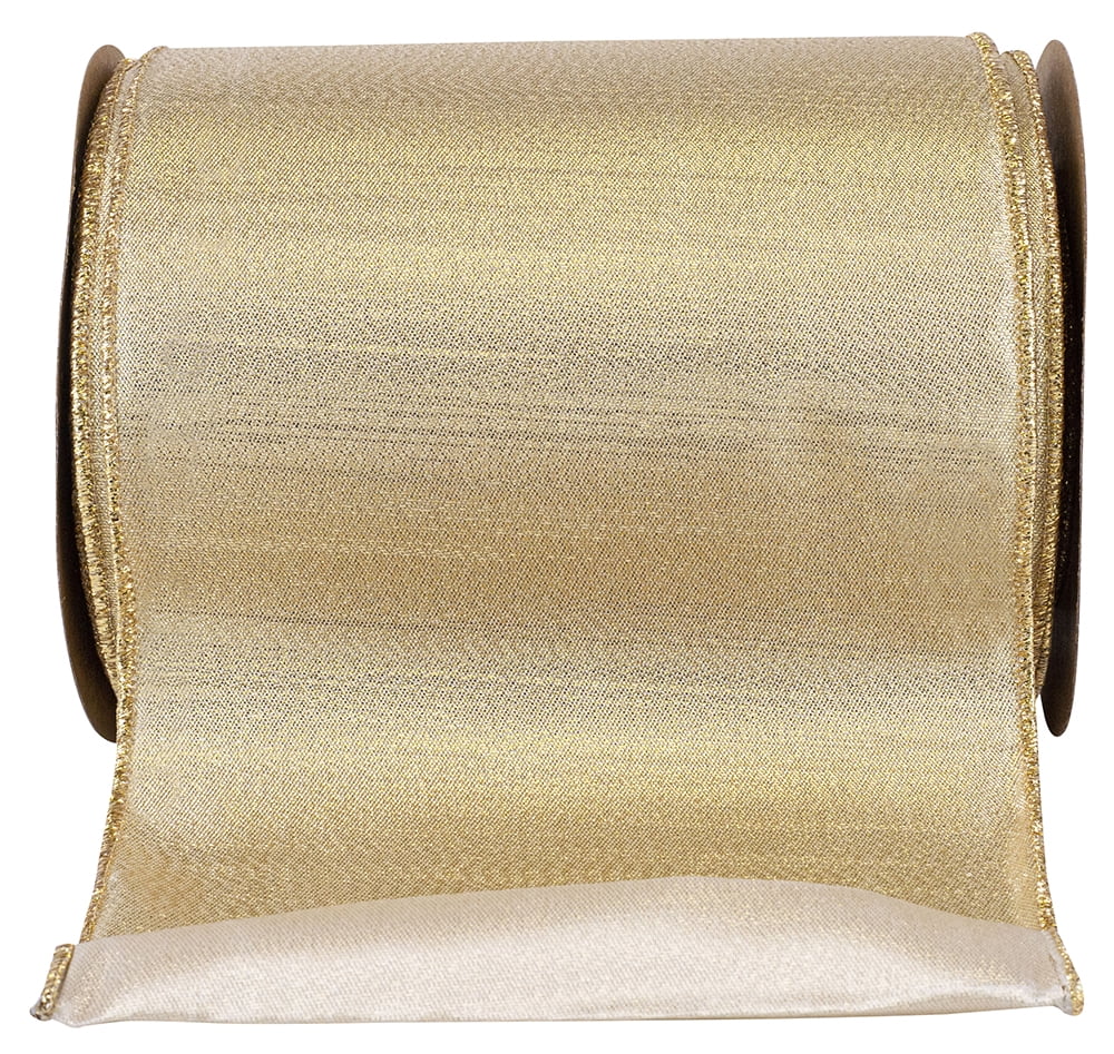 Reliant Ribbon - 9610M-035-25J, Lame Commercial Heavy Wired Edge Ribbon ...