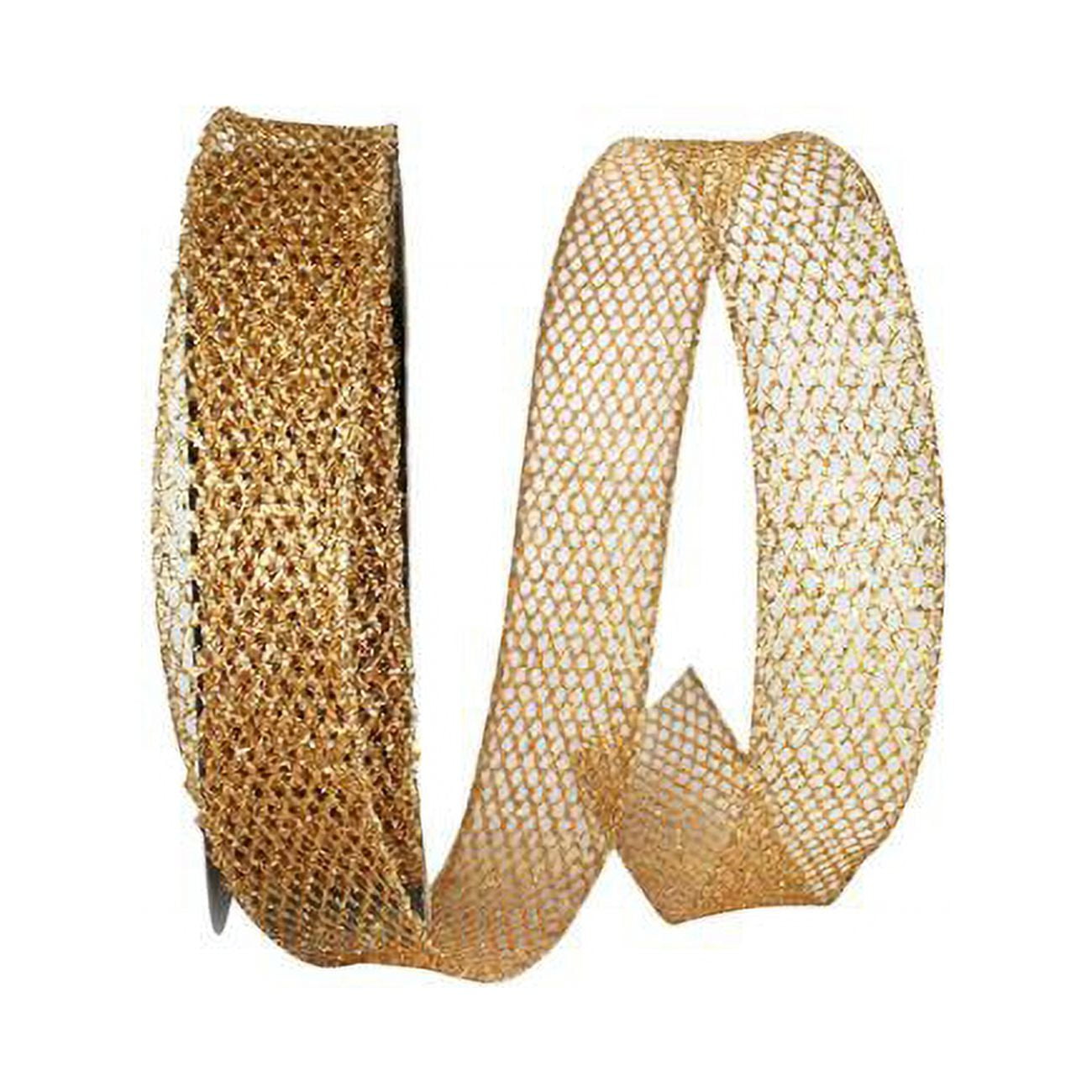Reliant Ribbon - 97713W-035-09J, Grand Net Glitter Wired Edge Ribbon ...