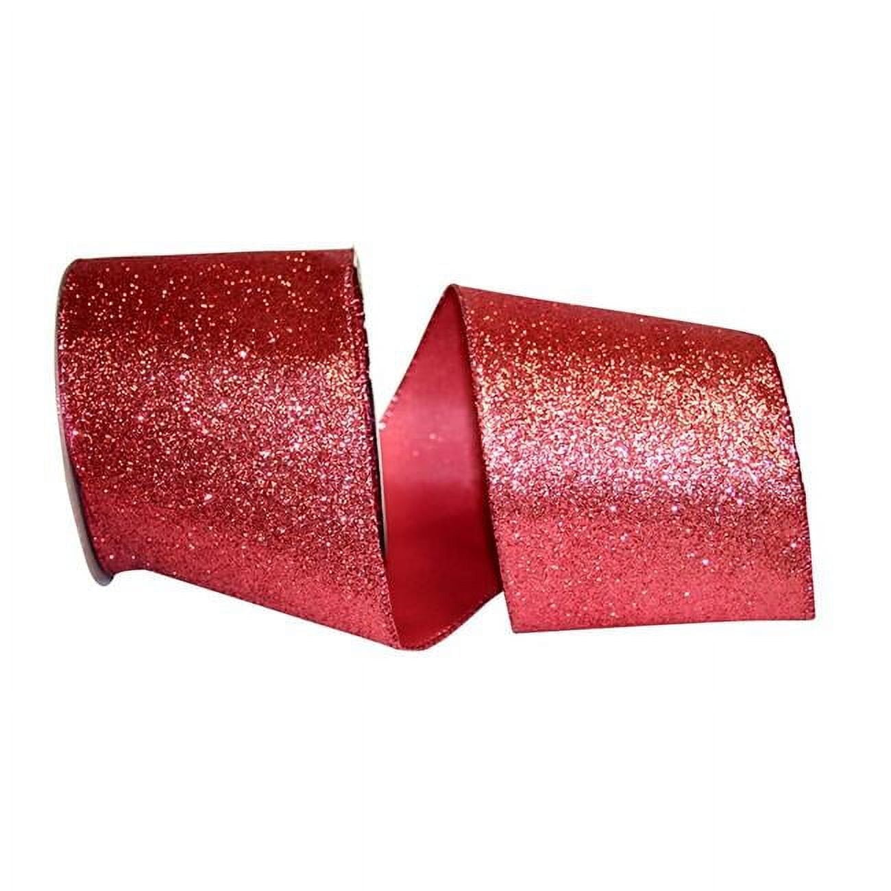 Reliant Ribbon - 97896W-907-10F, Glitter Lame Wired Edge Ribbon, Coral ...