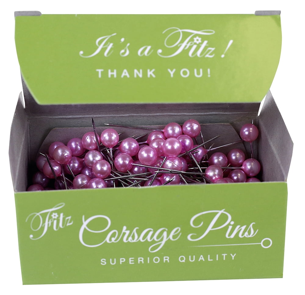 Reliant Ribbon - FT-MA1114-PK-U, Pink Pearl Petite Pins 3/4