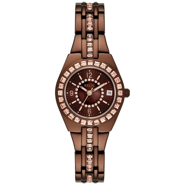 Free Shipping! Relic By Fossil Women's Queen's Court Brown Watch with ...