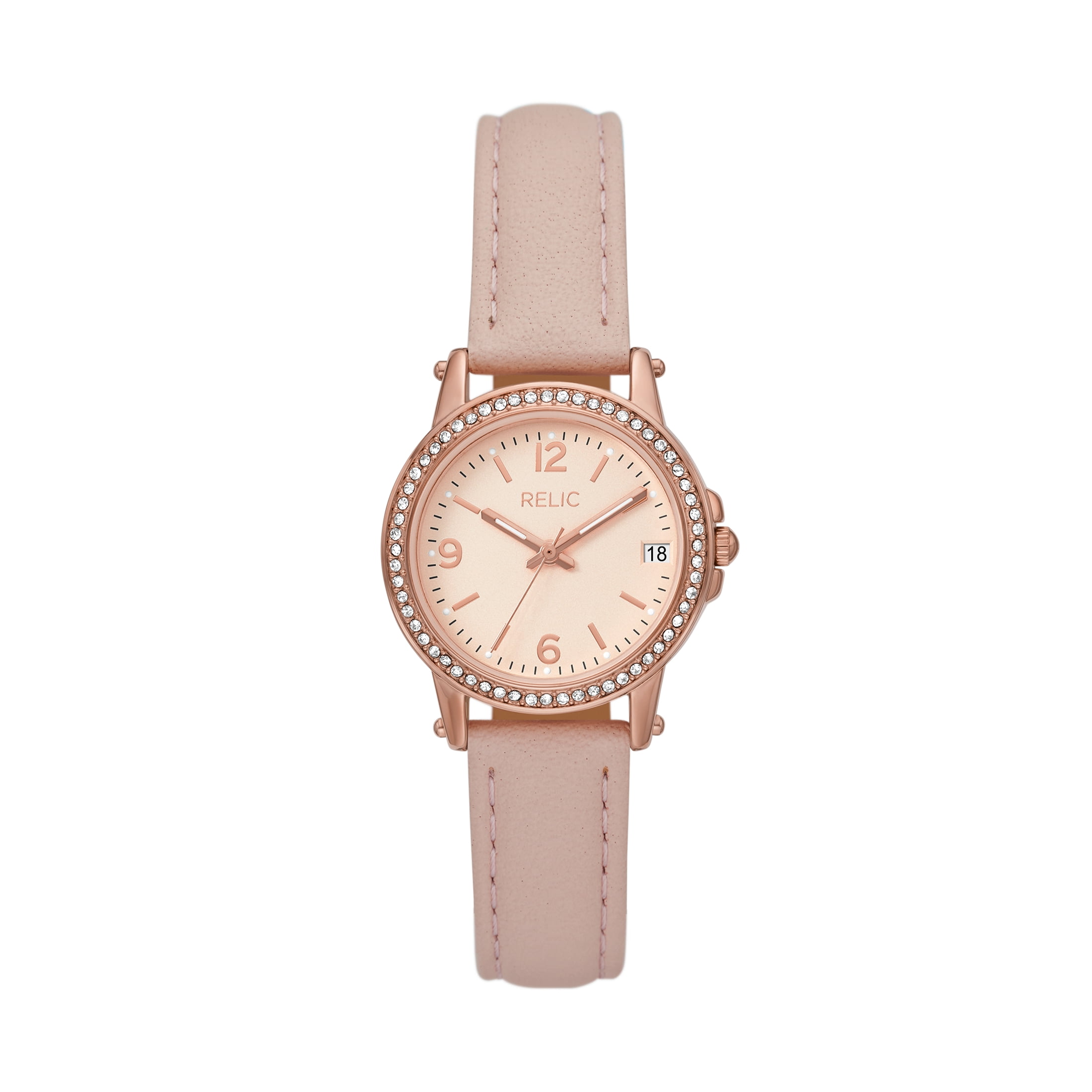 Relic Women's Matilda Three-Hand Date, Rose Gold-Tone Alloy Watch ...