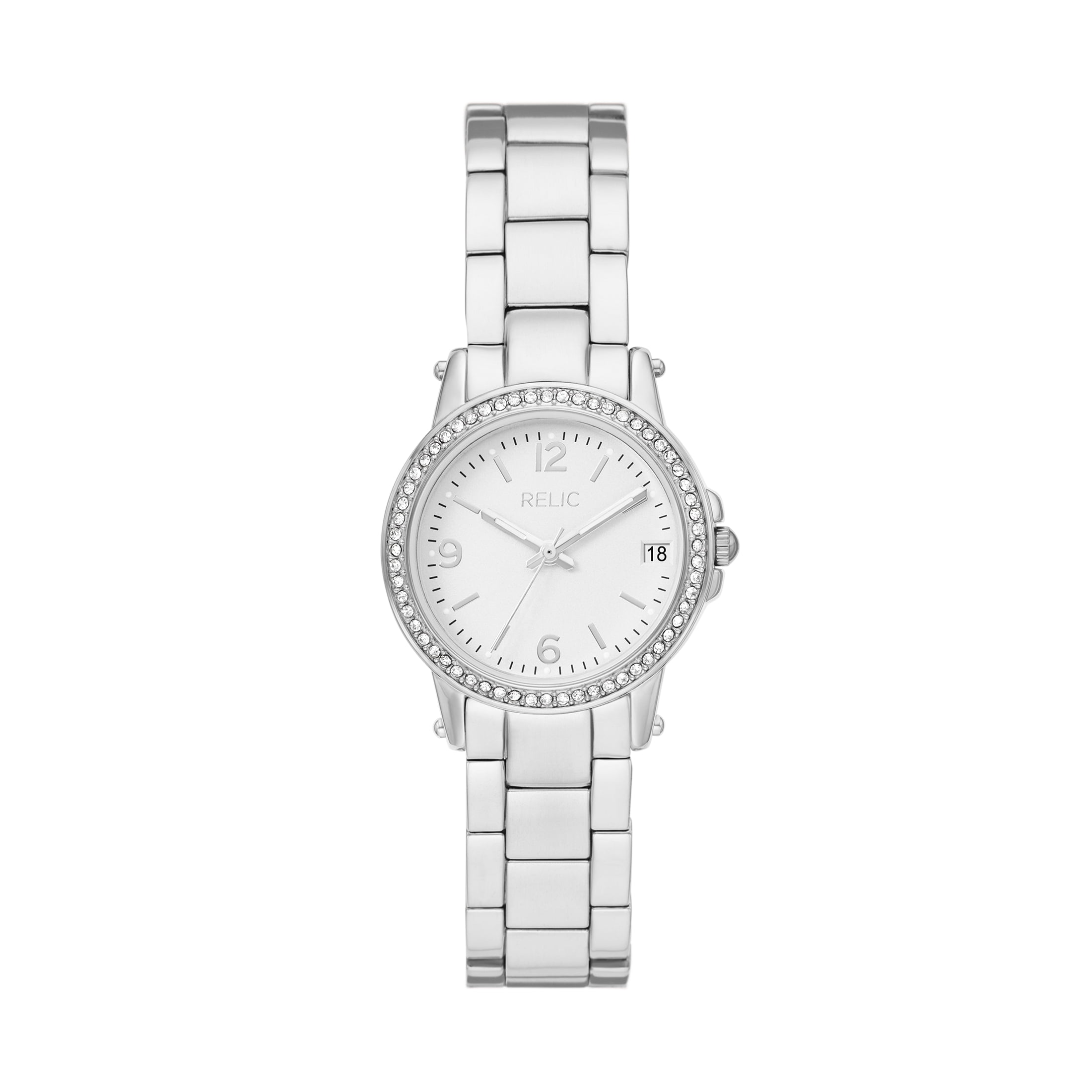 Relic Women's Matilda Three-Hand Date, Silver-Tone Alloy Watch ...