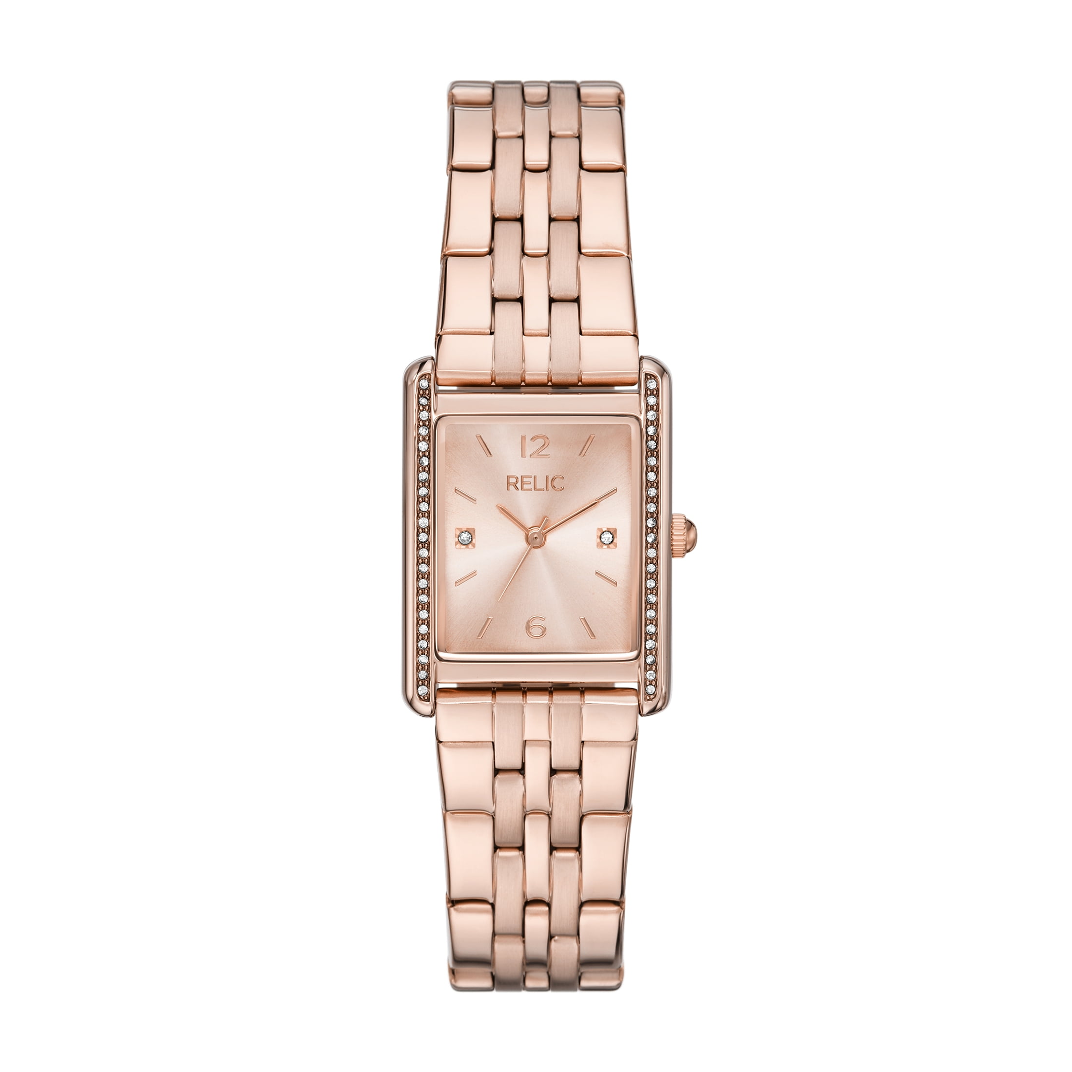 Relic by Fossil Women's Alexandra Three-Hand, Rose Gold-Tone Alloy ...