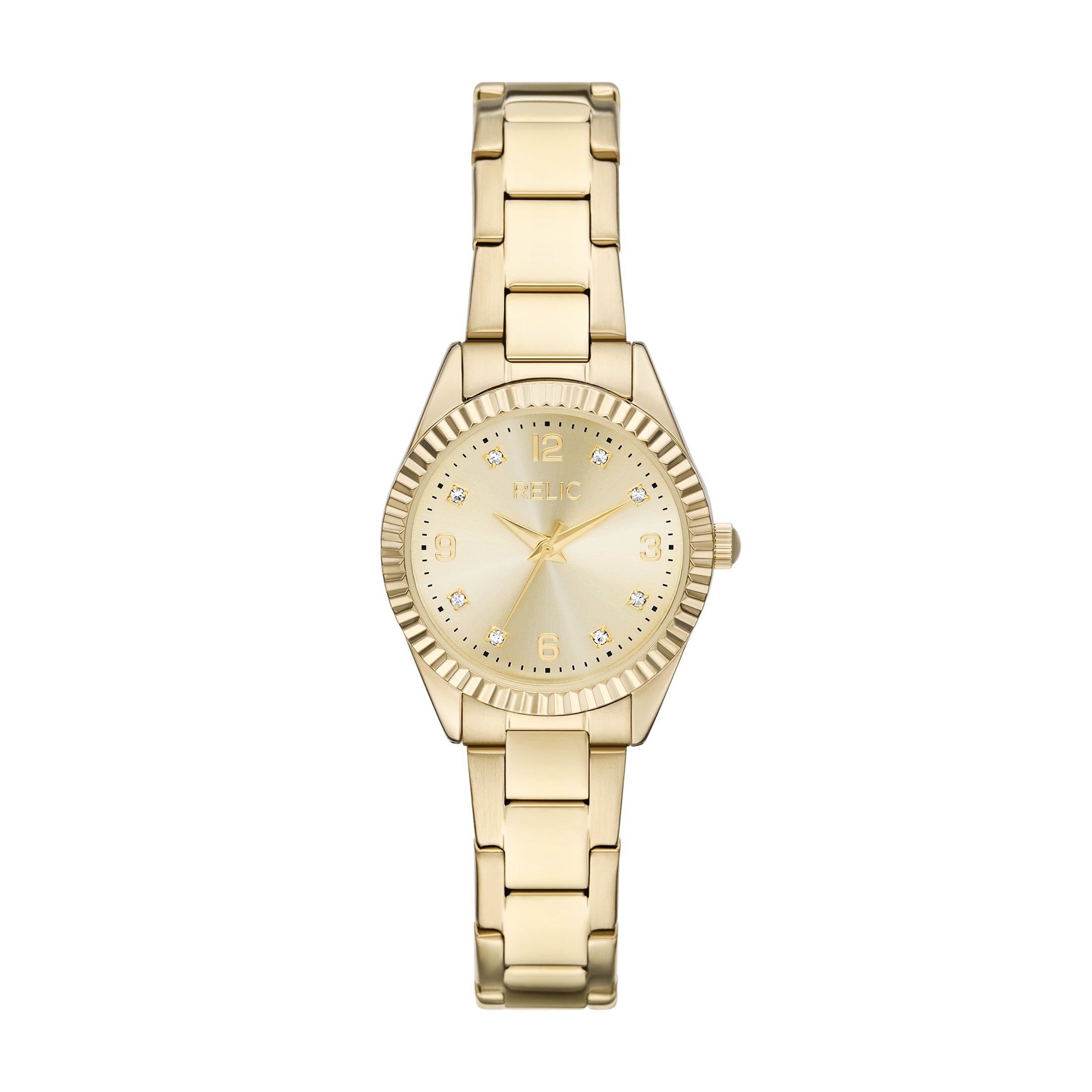 Relic by Fossil Women's Avery Three-Hand, Gold-Tone Alloy Watch ...