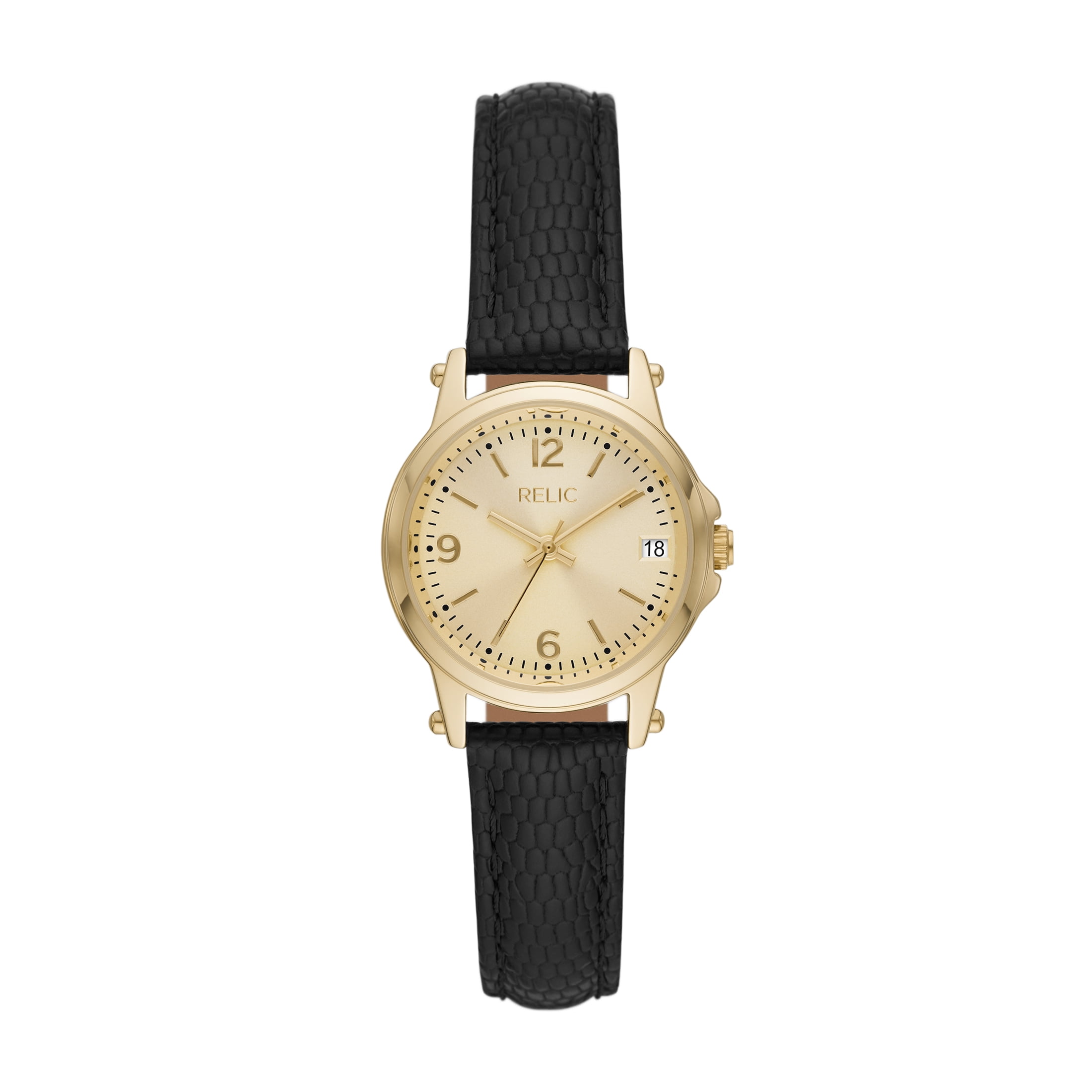 Relic by Fossil Women's Matilda Three-Hand Gold Tone Metal & Black ...